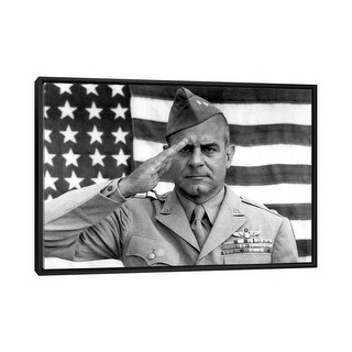 iCanvas "General James Jimmy Doolittle Saluting With The American Flag" by Stocktrek Images ...